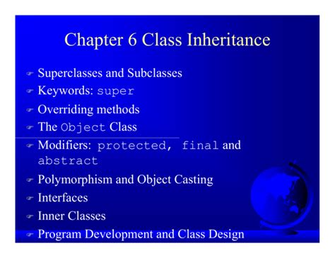 Java Class Inheritance Superclasses Subclasses Modifiers