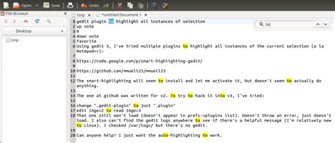 Gedit Plugin To Highlight All Instances Of Selection Ask Ubuntu