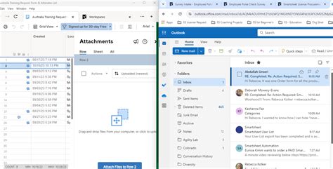 Why Cant I Drag And Drop An Email From Outlook In M365 To Smartsheet Row In Sheet Smartsheet