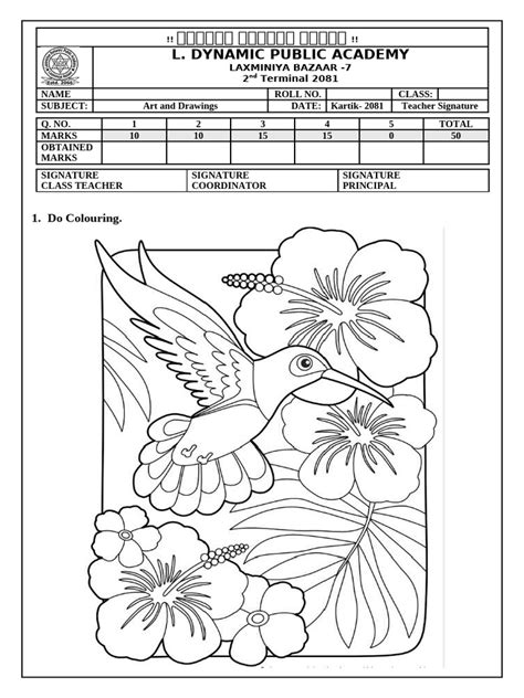 Class 2 Drawing Pdf