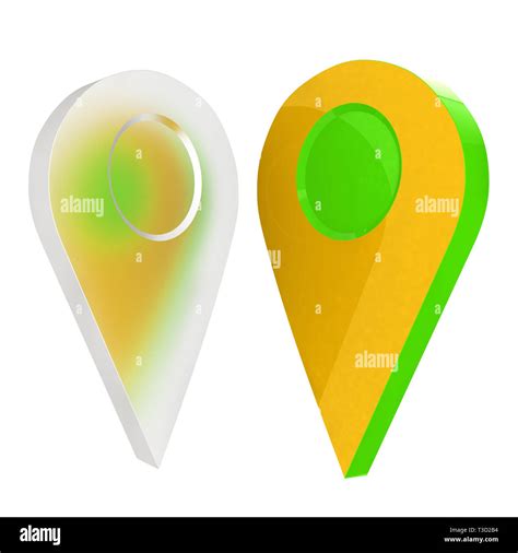 Realistic D Pointer Of Map D Illustration Stock Photo Alamy