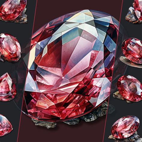 Ruby Gemstone PNG Clipart Bundle For Personal Commercial Use Ideal For Junk Journal