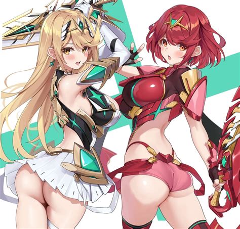 Pyra And Mythra Xenoblade Chronicles And 1 More Drawn By Matrix16