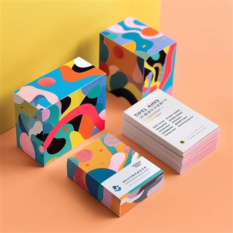 Premium Photo A Colorful And Creative Business Card Design For
