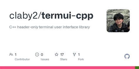 Github Claby2termui Cpp C Header Only Terminal User Interface Library