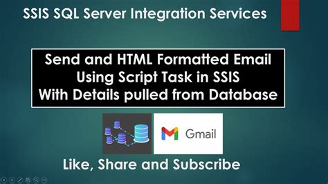 65 Ssis Send An Html Formatted Email Using Script Task Sql Server Integration Services Youtube