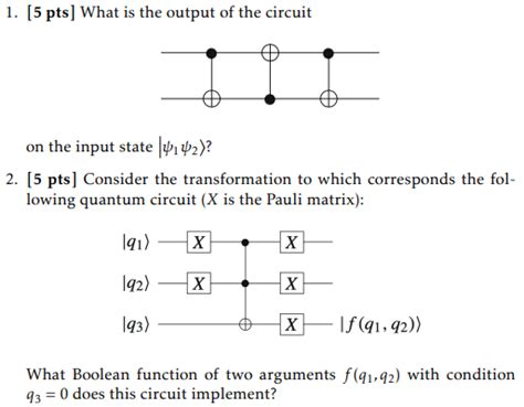 Solved 1 5 Pts What Is The Output Of The Circuit On The