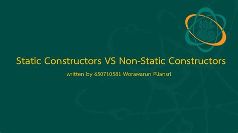 Static Constructor Vs Non Static Constructor ใน C Youtube