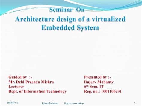 architecture design of a virtual embedded system ppt pptx computer software and applications