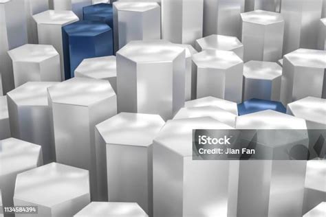 3d 렌더링 흰색 육각 기둥 0명에 대한 스톡 사진 및 기타 이미지 0명 3차원 형태 개념 Istock