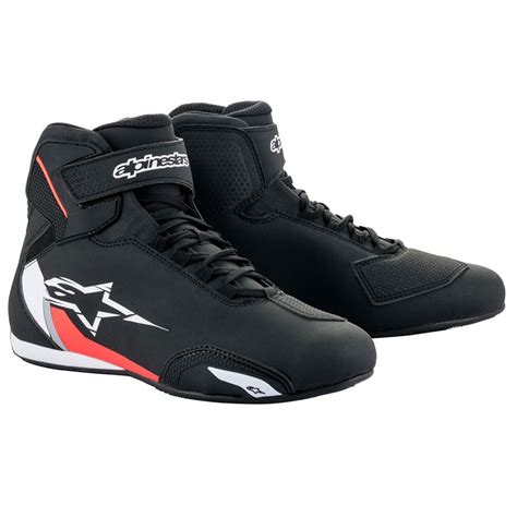 Alpinestars Sektor Shoes Black White Red Fluo Motostorm En