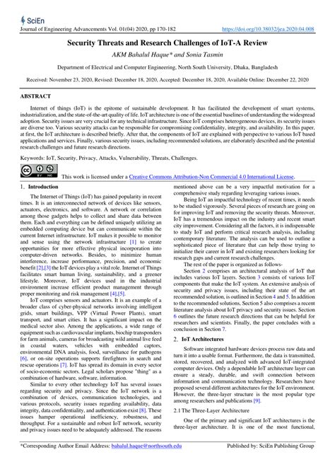 PDF Security Threats And Research Challenges Of IoT A Review