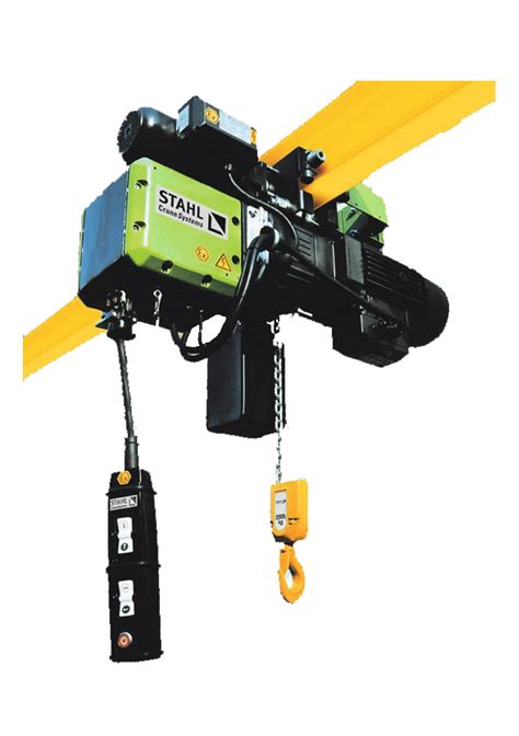 بالابر برقی زنجیری در انواع جرثقیلهای سقفی، دروازه‌ای و بازویی جرثقیل