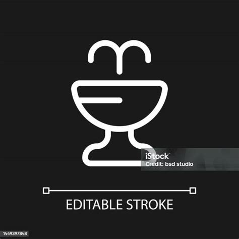 공공 분수 픽셀 완벽한 흰색 선형 Ui 아이콘 어두운 테마 개념에 대한 스톡 벡터 아트 및 기타 이미지 개념 검은색 그래픽 사용자 인터페이스 Istock