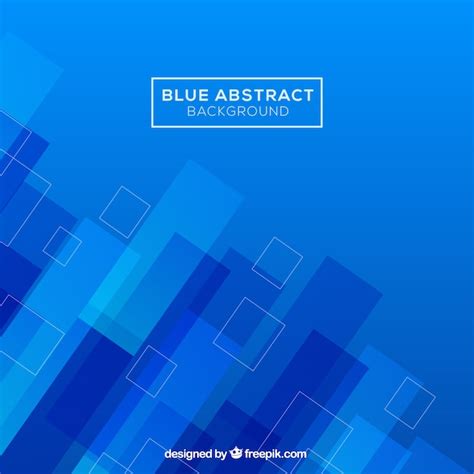 기하학적 형태와 파란색 배경 무료 벡터