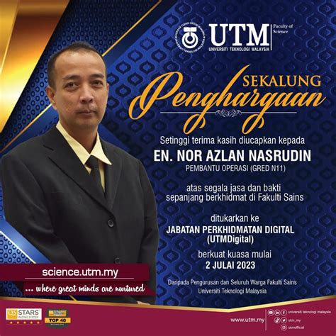 Farewell En Azlan Department Of Biosciences