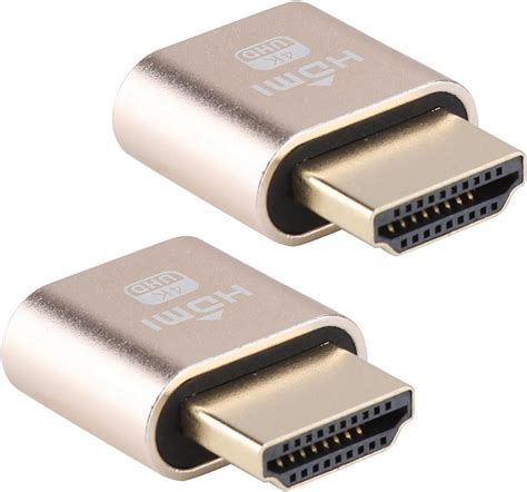 LCCEERD 2PCS 4K Dummy Plug HDMIs Emulatore Display Monitor Per Laptop Collega E Usa Supporta