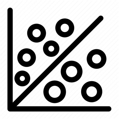 Scatter Plot Data Points Correlation Relationship Variables Icon