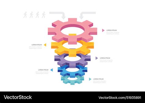 Infographic Gear Sales Funnel Diagram Template Vector Image