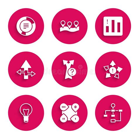 Set Arrow Infographic Element Hierarchy Organogram Chart Many Ways Directional Arrow Light