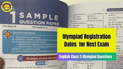2023 2024 Olympiad Registration Class 3 English Olympiad Syllabus Youtube