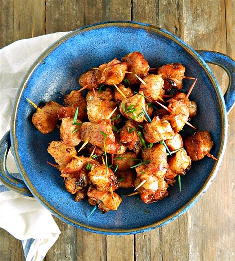 Bacon Wrapped Chicken Bites Frugal Hausfrau
