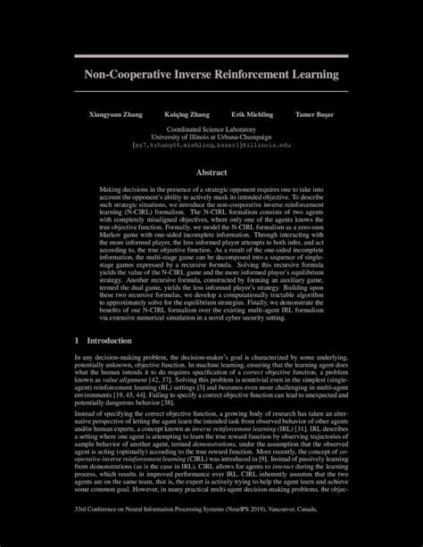 PDF Non Cooperative Inverse Reinforcement Learning Non Cooperative Inverse Reinforcement