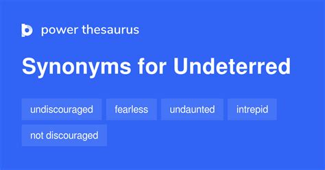 Undeterred 同义词：129 类似的单词和短语
