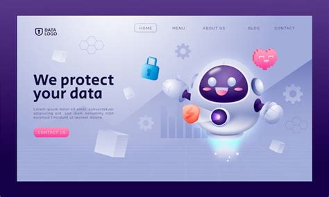 Free Vector Gradient Data Privacy Letterhead Template