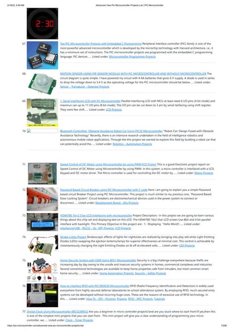 Advanced View Pic Microcontroller Projects List Pic Microcontrollerpdf