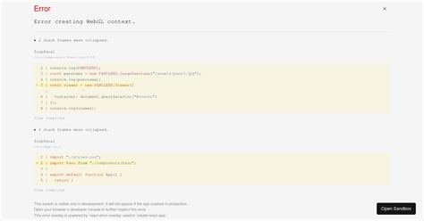 Panolens With React First Try Forked Codesandbox Panolens With React First Try Forked Codesandbox