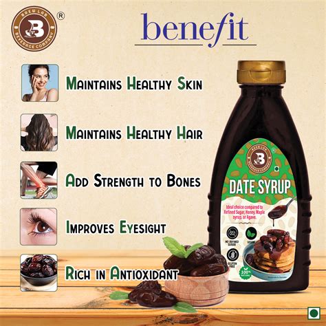Brew Lab Dates Syrup 400 G 100 Pure Dates Syrup No Added Sugar And
