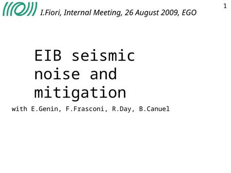 Ppt Eib Seismic Noise And Mitigation Dokumentips