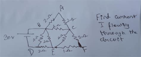Find The Current Flowing Through The Circuit [university 1st Year Physics Electric Circuit