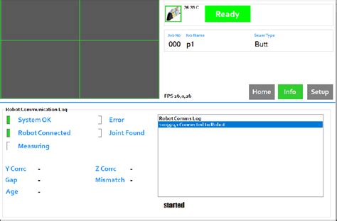 display of robot connection in the application software download