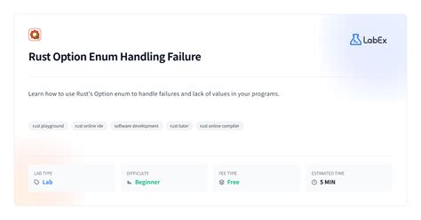 Rust 의 Option 열거형 마스터하기 오류 처리 완벽 가이드 Labex