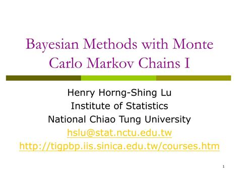 Ppt Bayesian Methods With Monte Carlo Markov Chains I Powerpoint Presentation Id1296828