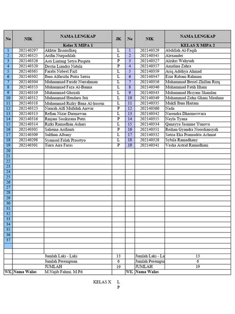 Daftar Nama Siswa Tahun Pelajaran 2021 2022 Ganjil Rev 26 Jul Jam 15 00