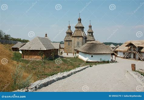 Open Air Museum Of Ukrainian Cossack Village Stock Image Image Of