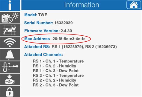 Find The MAC Address Of A Device For DicksonOne