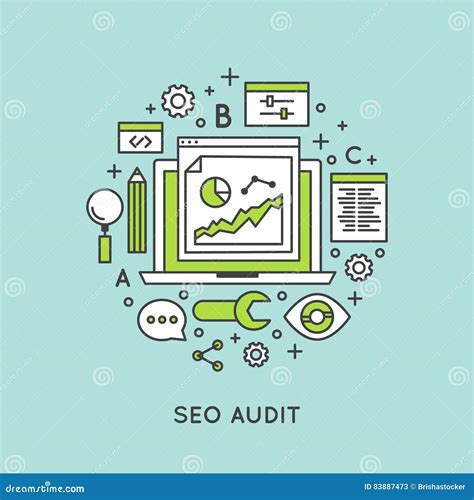 Seo Audit And Website Conversion Rate Improvement Stock Illustration Illustration Of Analytic
