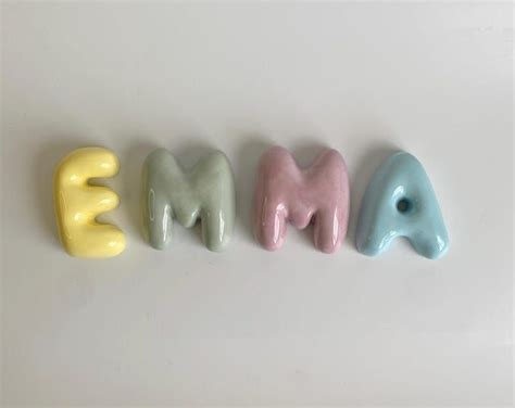 Handmade Custom Ceramic Letters Wall Decoration Personalized Names