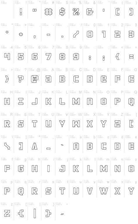 Force Commander Outline Font