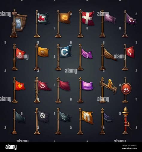 Event Flag Pole Game Ai Generated Element Map Pennant Web Waving Pointer Event Flag Pole Game