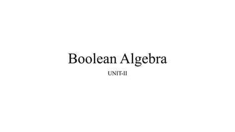 Boolean Algebrapptx
