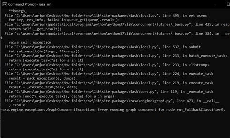 Error Running Graph Component For Node Runfallbackclassifier0 Rasa Open Source Rasa