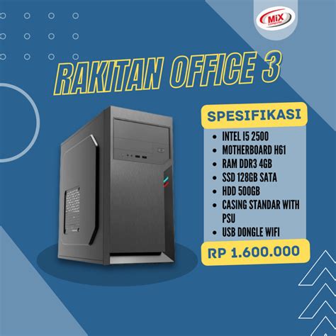 Jual Paket Pc Komputer Rakitan Set Lengkap Core I Ssd Gb Gb Ddr Tanpa Monitor
