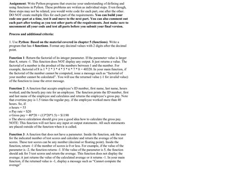 Solved Assignment Write Python Programs That Exercise Your