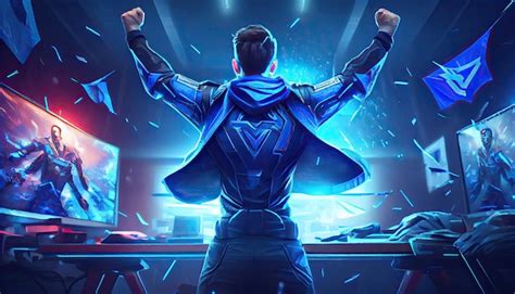 Premium Photo Professional Esports Gamer Rejoices In The Victory And