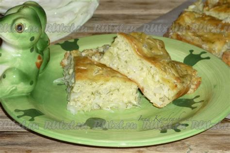 Рецепт пирога с капустой на скорую руку 9 фото в рецепте